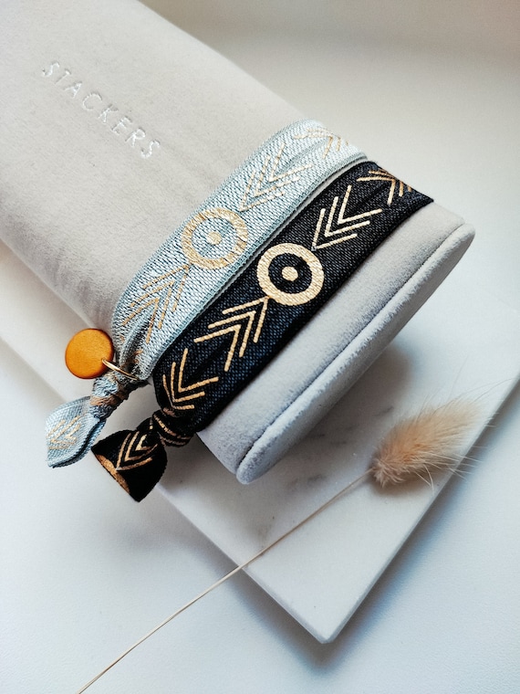 GREEK GODDESS Boho Bracelet Hair Tie Hair Band Ponytail Holder Elastic Bracelet Hairtie Gold Set of 2 Etsy