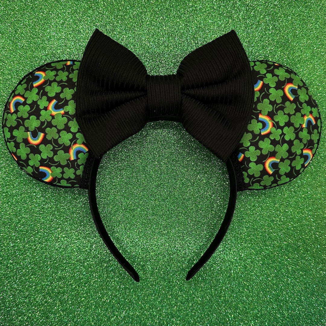 Rainbow Clover St Patricks Day Ears Minnie Mouse Ears St Patricks Day ...