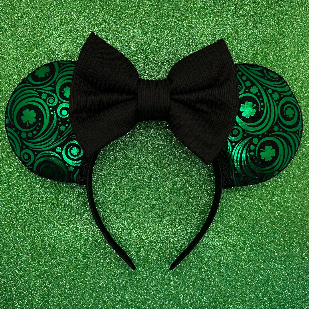 Shiny Clover St Patricks Day Ears | Minnie Mouse Ears | St Patricks Day ...