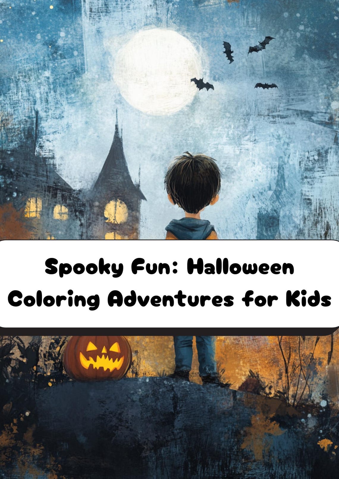 Spooky Fun: Halloween Coloring Adventures for Kids, Themed 40 Page ...