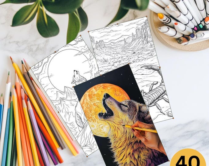 Nocturnal Critters Coloring Page - Etsy Canada
