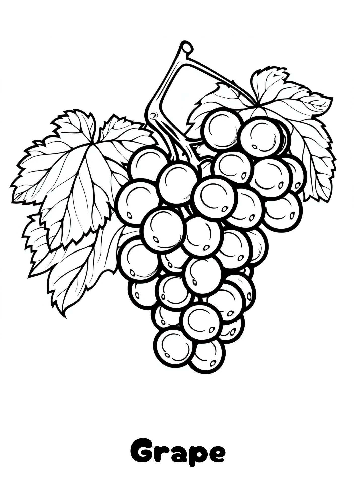 12 Fruit Coloring Pages for Kids, Educational, A4 Format, PDF File ...