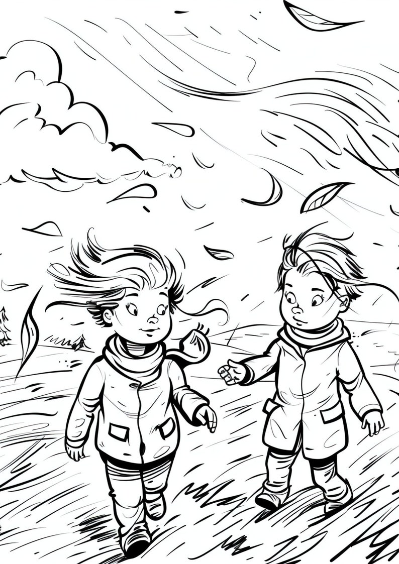 16 Weather Themed Coloring Page Bundle for Kids & Adults, Educational ...