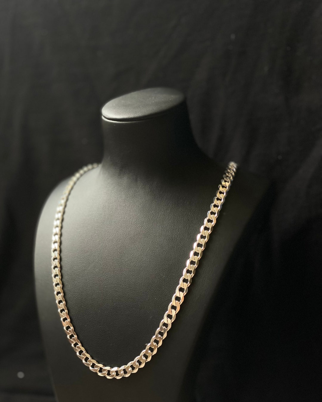 Men’s Sterling Silver Curb Link Necklace,made in Italy,gift for Him ...