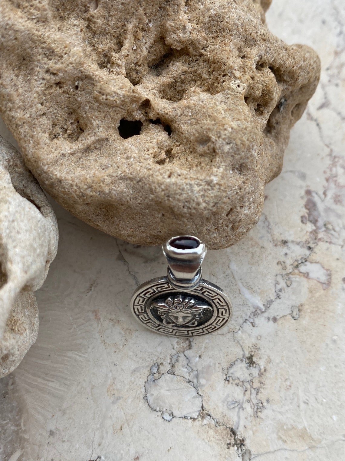 Sterling Silver Greek Mythology Medusa Head Pendat,gorgon Medusa Pendat ...
