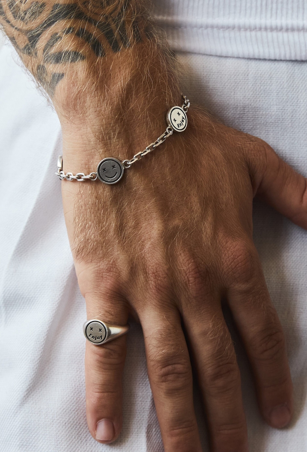 Sterling Silver Smiling Face 13 Mm ,handmade - Etsy