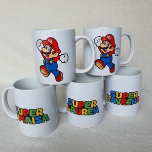Personalised Super Mario Princess Peach Mug, Super Mario Gift, Gift for Him, Great Dad Gift ...
