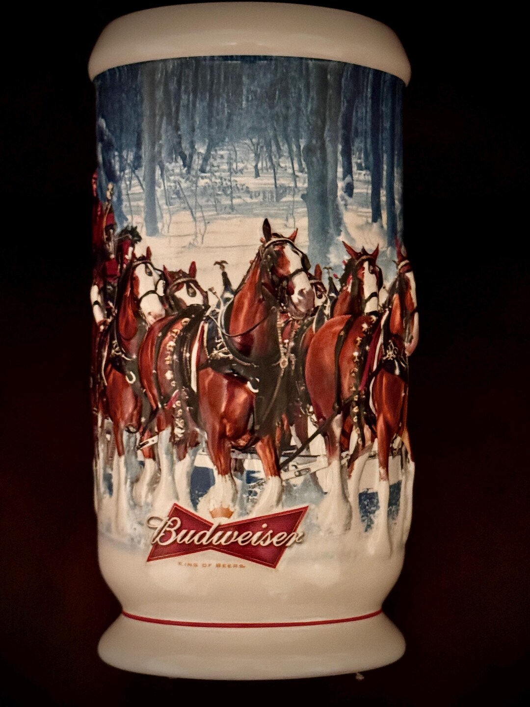 Budweiser Holiday Stein “winter’s Calm”by Renowned Illustrator Jeff ...