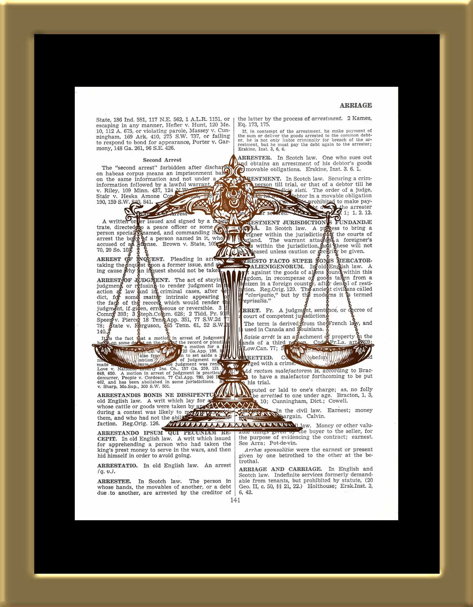 The Scales of Justice Printed on a Page Taken From Black's Law ...