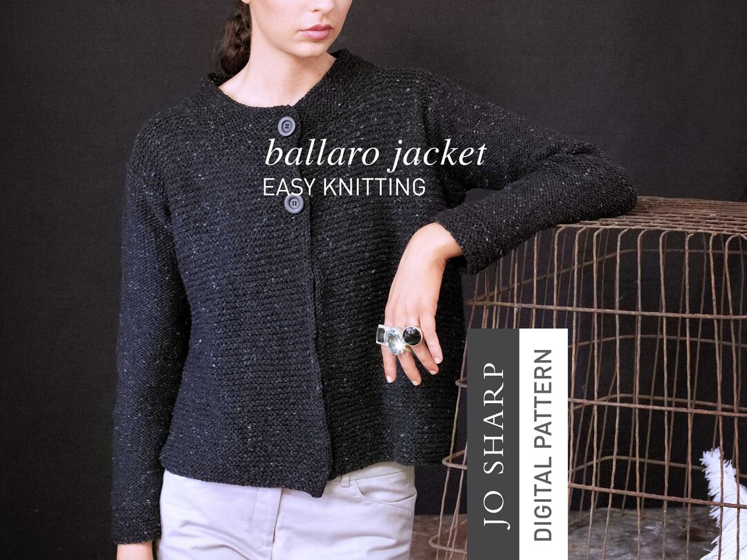 Garter Stitch Cropped Jacket 390 Ballaro Jacket Cropped Jacket Jo Sharp ...