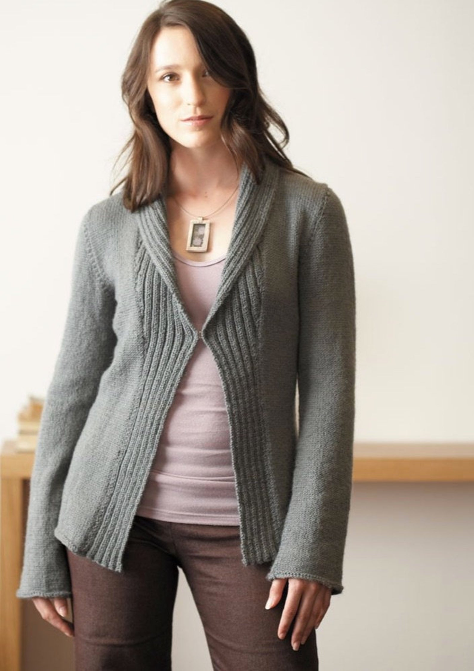 Shawl Collar Knitting Pattern | 019 Shawl Collar Cardigan | Digital ...