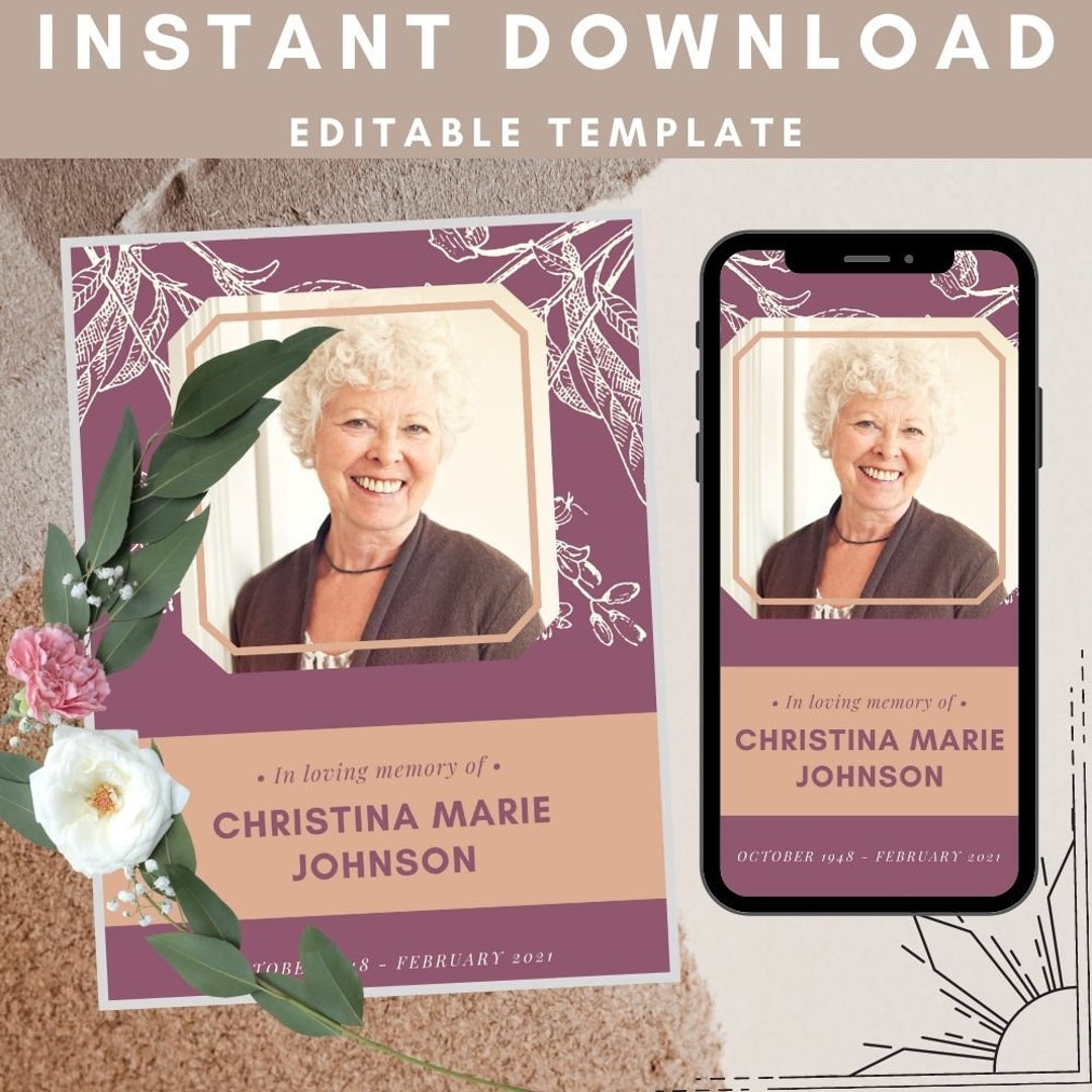 SAD NEWS FUNERAL, Sorrow Funeral, Memory Letter Death Funeral Template ...