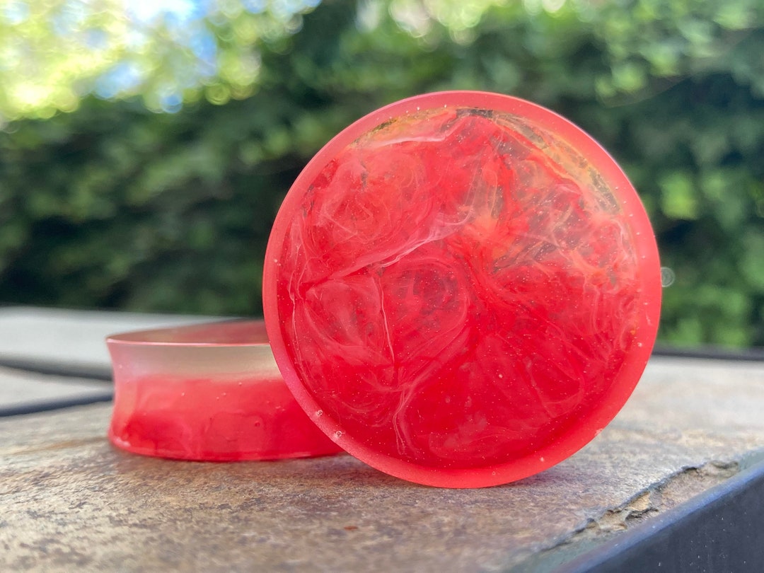 34mm Red Fire Ear Plugs - Etsy