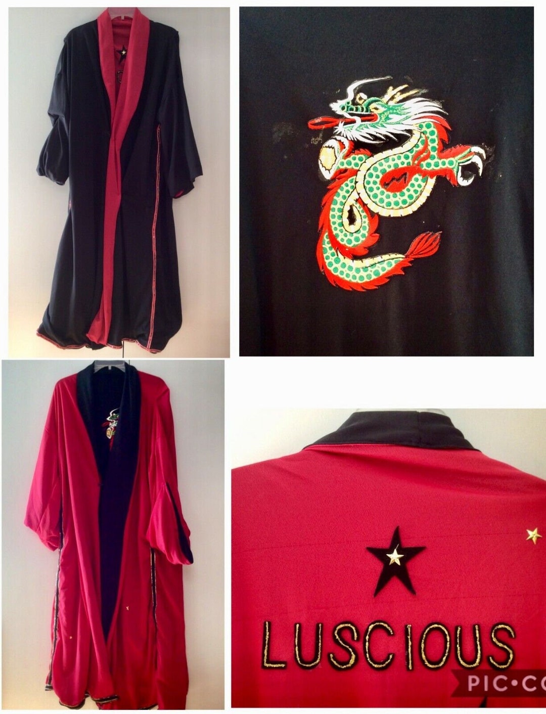 Reversible Black & Red Ring Worn Pro Wrestling Entrance Robe - Etsy