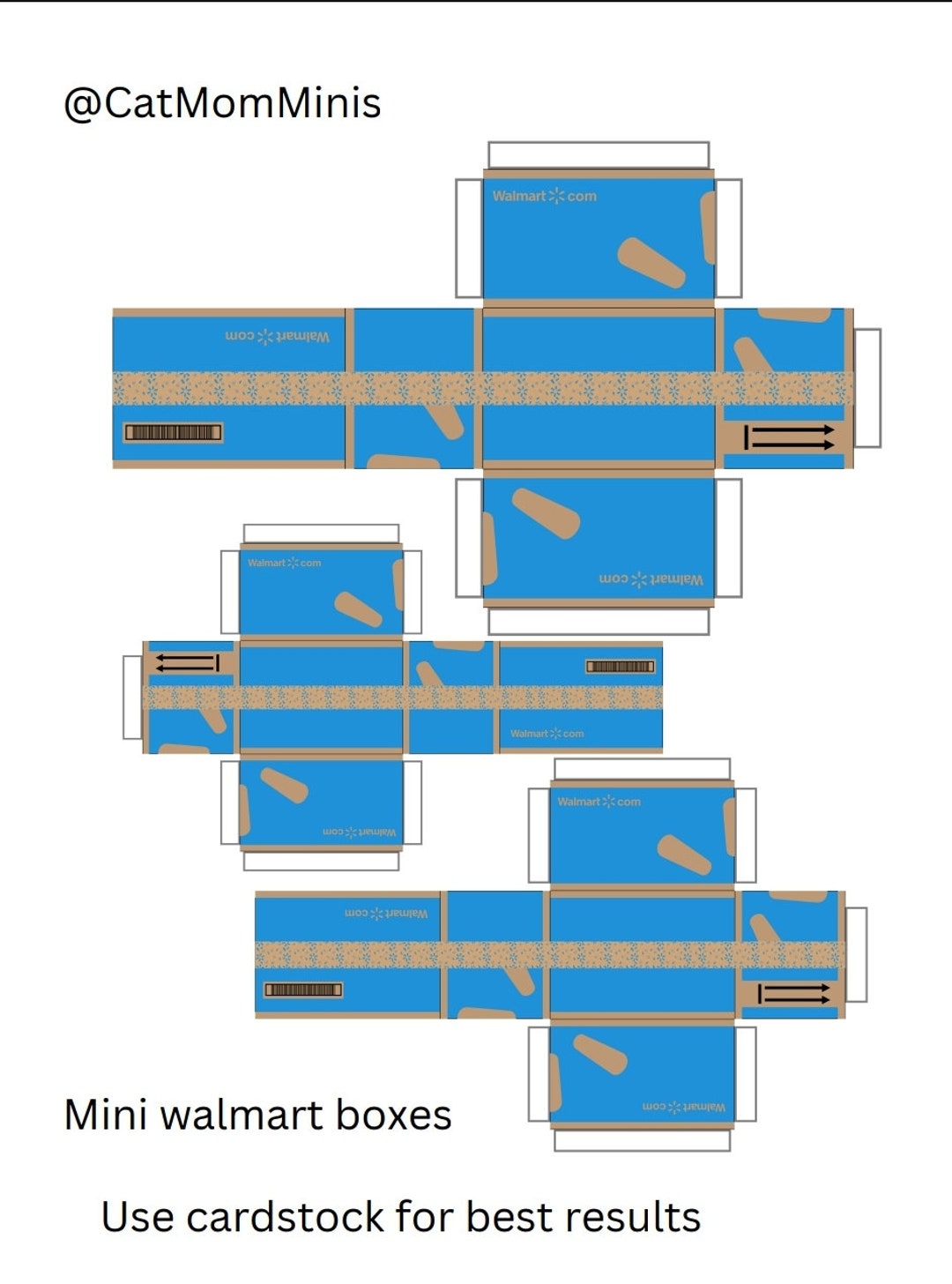 Digital Mini Walmart Boxes Instant Download - Etsy