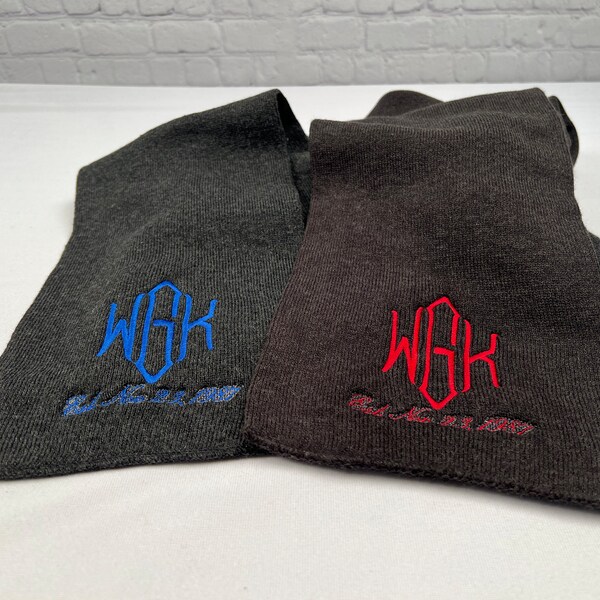 Monogrammed Scarf - Etsy