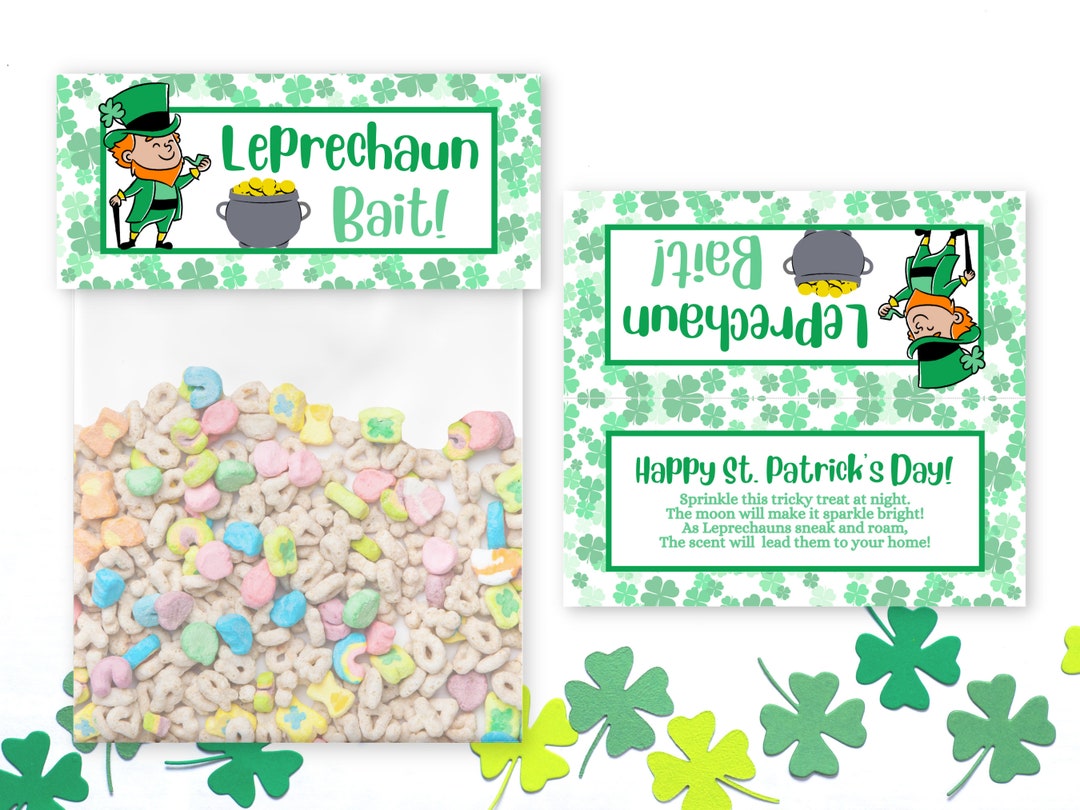 Leprechaun Bait Printable Tag | St Patricks Day Tag | Shamrock Tag ...