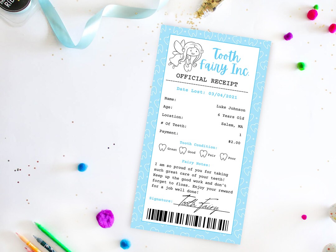 Blue Editable Tooth Fairy Letter | Tooth Fairy Express Letter | Print ...