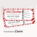 Editable Event Christmas Ticket Print at Home Christmas Voucher Digital ...