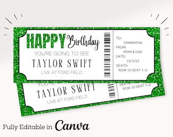 Custom Printable Concert Ticket, Digital Download - Etsy