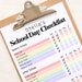 Rainbow Kids Daily School Schedule Checklist Daily Routine Printable ...