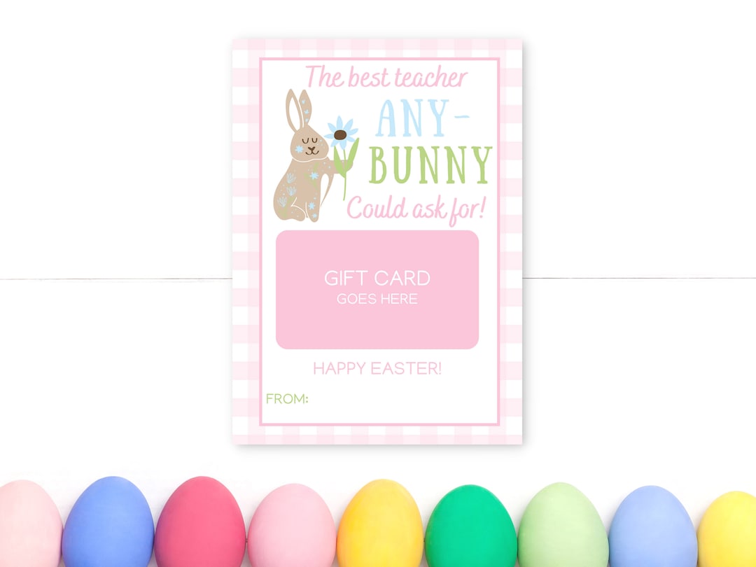 Printable Teacher Easter Gift Card Holder | Easter Gift Card Holder ...