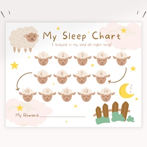 Counting Sheep Sleep Reward Chart | Sleep Training Printable | Kids ...