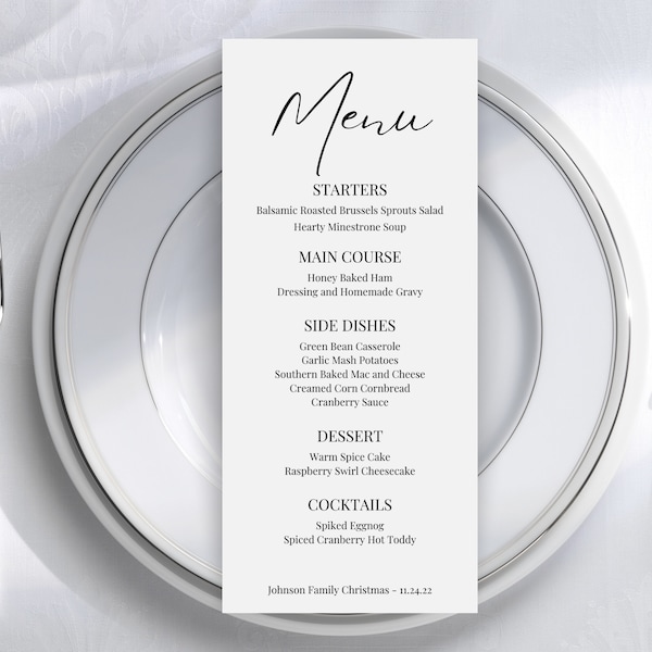 Christmas Menu Nutcracker - Etsy