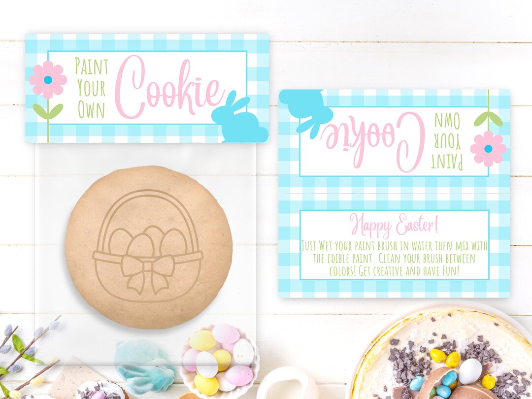 Easter Paint Your Own Cookie Treat Bag Topper | Spring Easter Pattern ...
