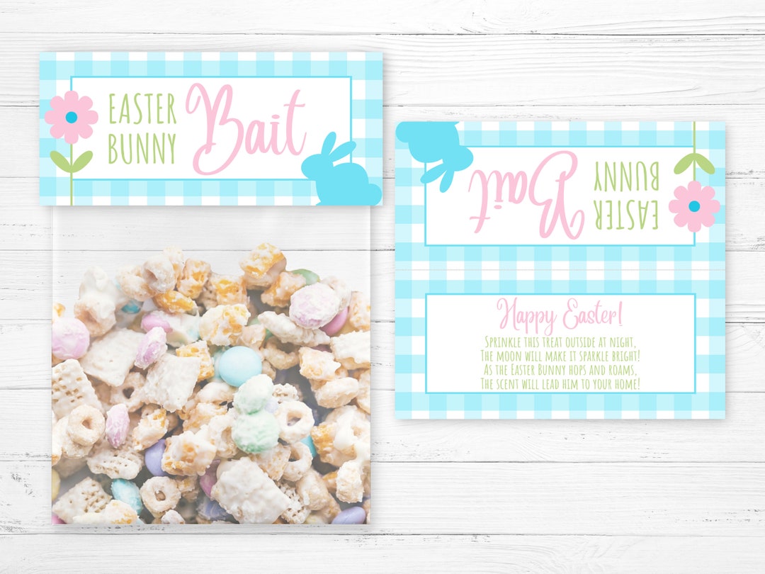 Printable Easter Bunny Bait Treat Bag Topper | Easter Favor Bag ...