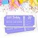 Birthday Cake Editable Boarding Pass Template | Airline Ticket Canva ...