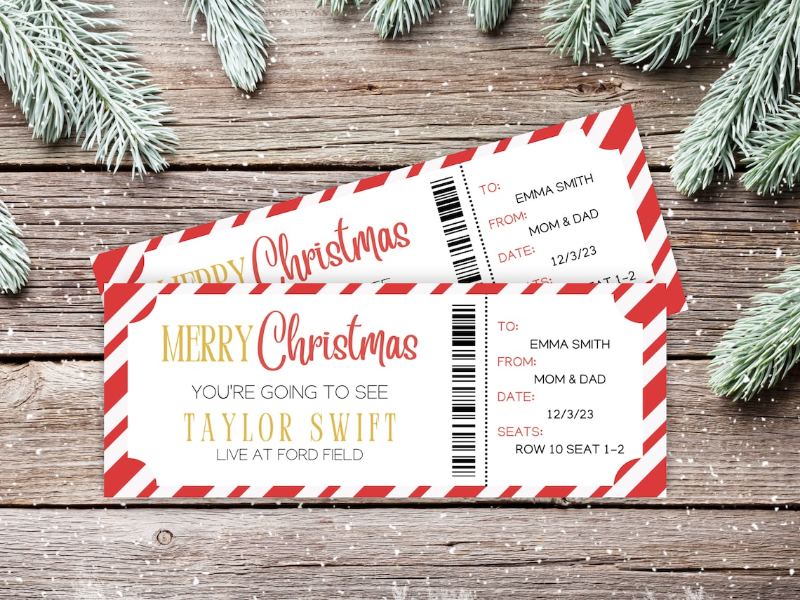 Christmas Concert Gift Ticket | Printable Christmas Gift Certificate ...