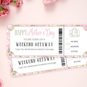 Mother's Day Weekend Getaway Gift Voucher | Surprise Gift for Mom ...