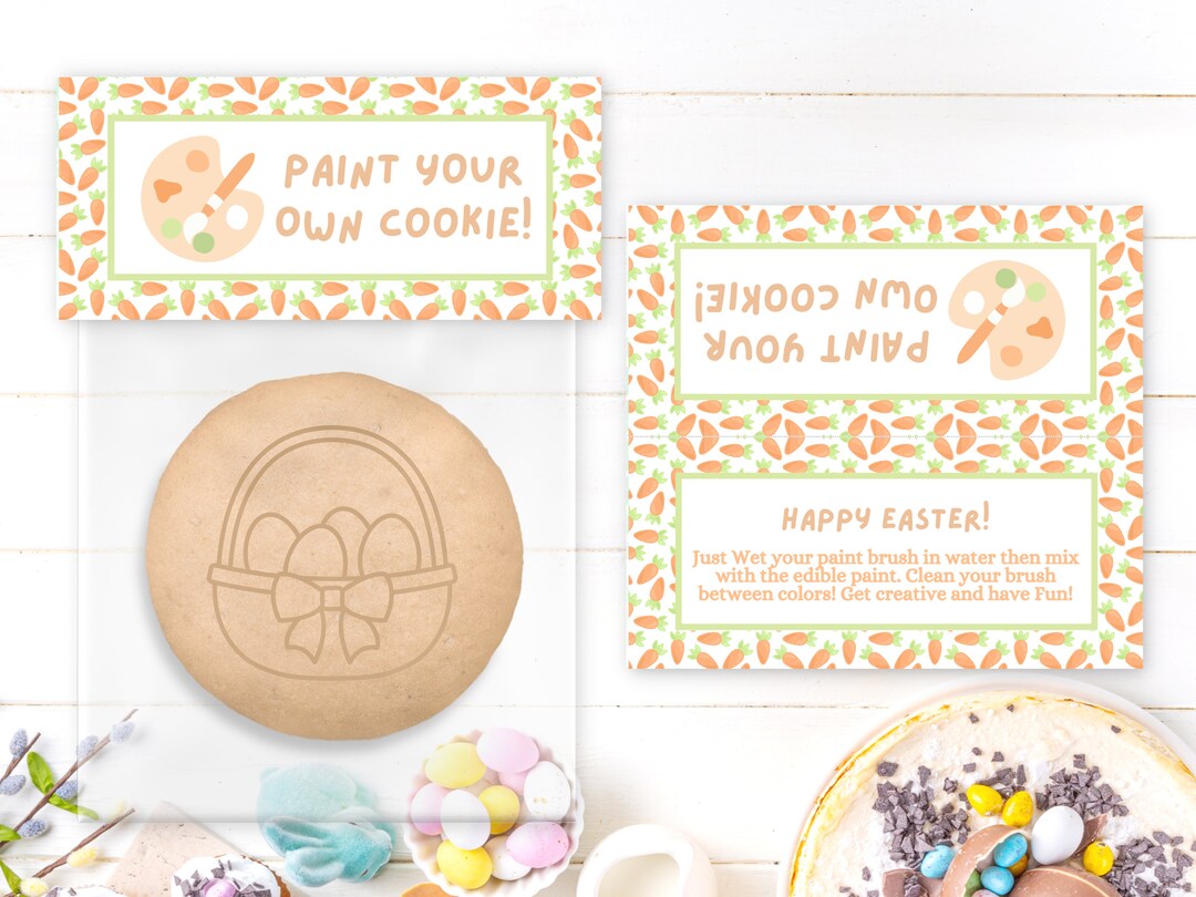Easter PYO Cookie Tag With Instructions | Easter Tag | Easter Craft ...