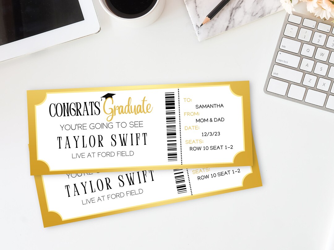 Graduation Concert Ticket Template | Editable Event Ticket | Canva ...