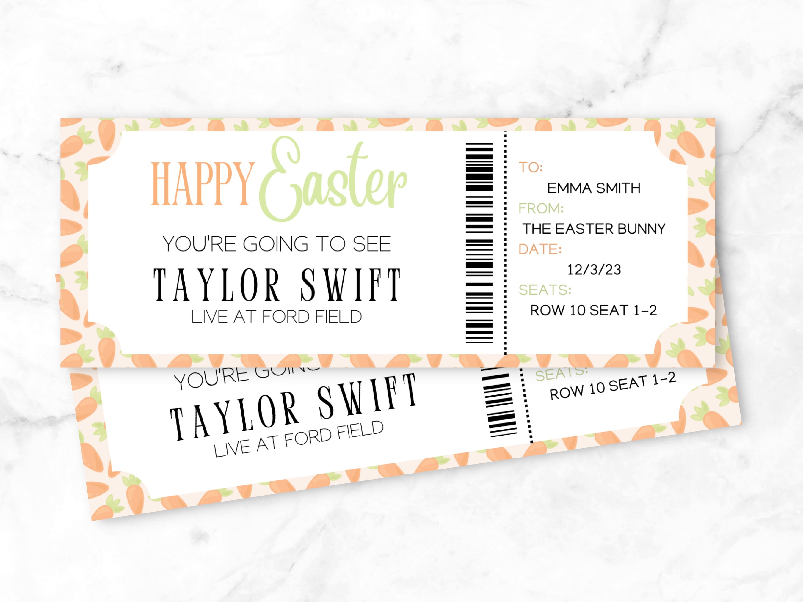 Editable Easter Concert Ticket | Printable Concert Ticket | Easter ...