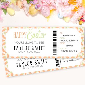 Editable Easter Concert Ticket | Printable Concert Ticket | Easter ...
