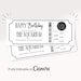Christmas Gift Voucher Blank Christmas Ticket Template Concert Pass ...