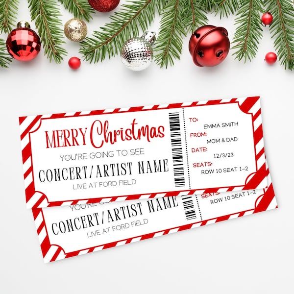Concert Ticket Santa - Etsy