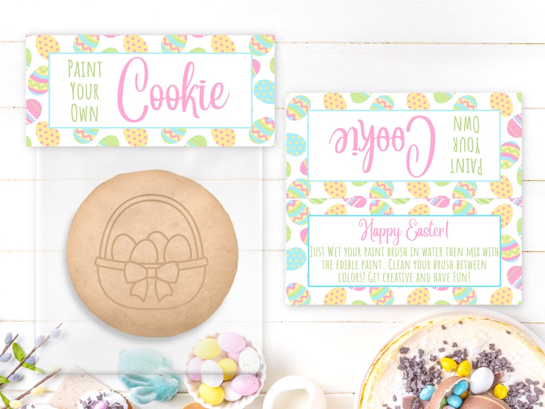 Printable Easter Egg PYO Cookie Tag | Large Spring Paint Your Own ...