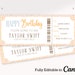 Minimalist Concert Ticket Template | Editable Event Ticket | Canva ...
