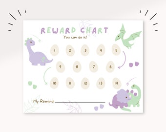 Dinosaurs Reward Chart Printable Behavior Chart Daily Chore Chart Kids ...