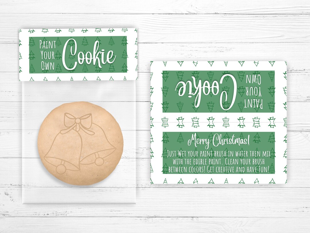 Christmas Paint Your Own Cookie Bag Topper Printable | Christmas Tree ...