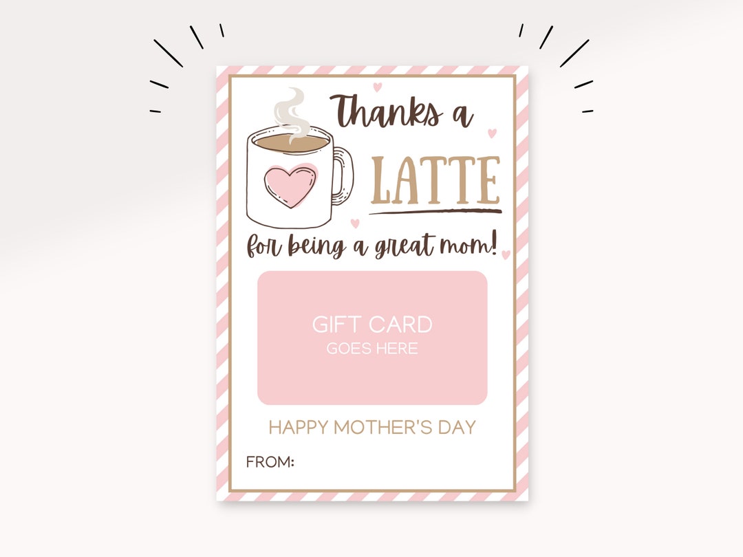 Mother's Day Coffee Gift Card Holder | Mom Gift Card | Mothers Day ...
