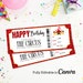 Circus Birthday Gift Ticket Template | Circus Printable Pass | Editable ...