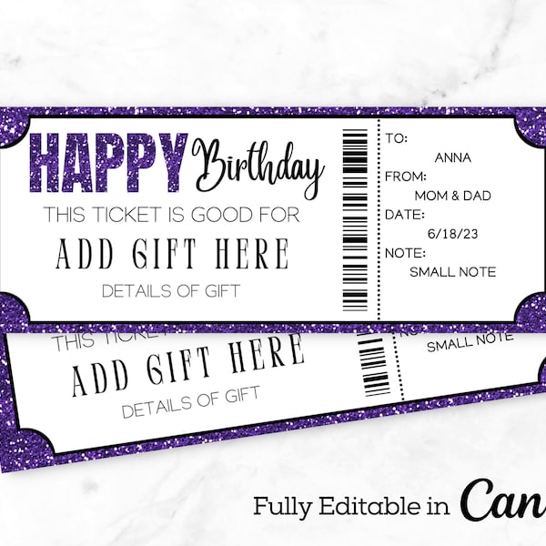 Purple Ticket - Etsy