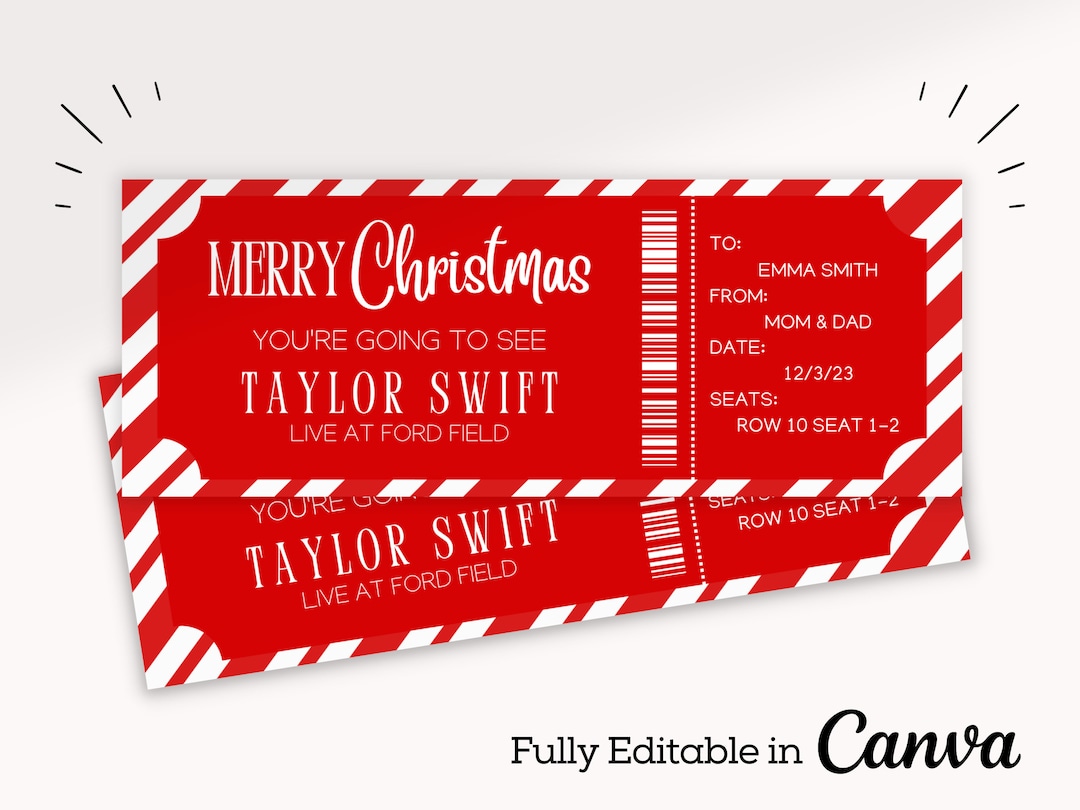CHRISTMAS Concert Gift Ticket | Surprise Concert | Christmas Gift ...