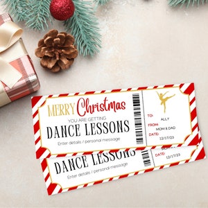 Christmas Dance Lessons Ticket | Dance Coupon Voucher | Instant ...