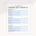 Kids Daily School Checklist Schedule Printable Editable Chore Chart ...