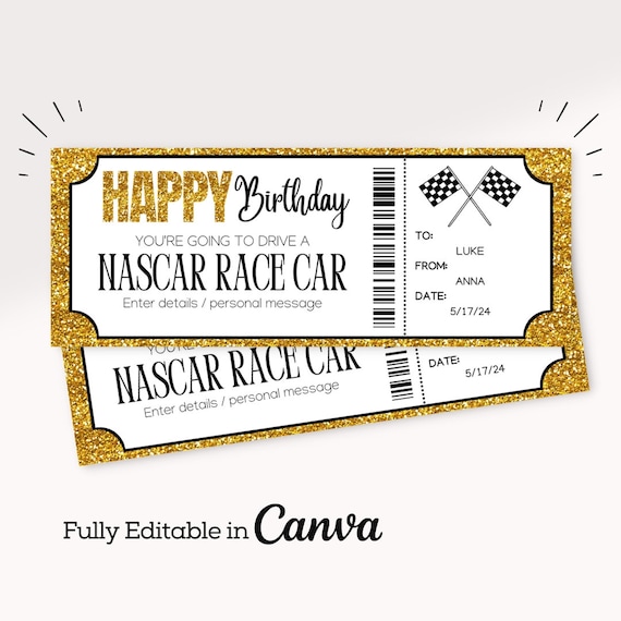 Nascar Ticket Template